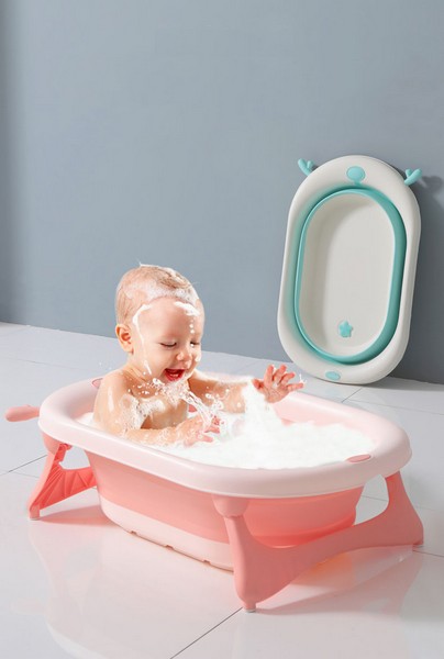 Tina para bebes plegable con indicador de temperatura - Induhogar