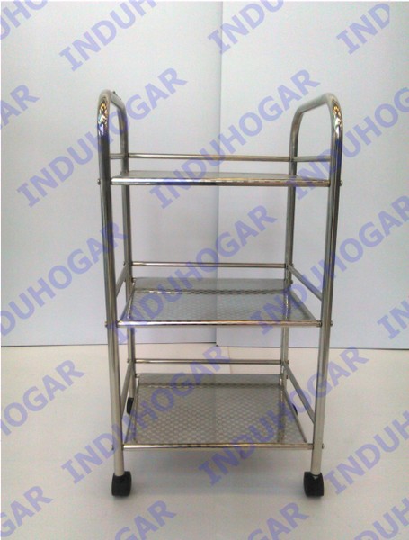 Mesa carro auxiliar desarmable en aluminio 3 servicios - Induhogar